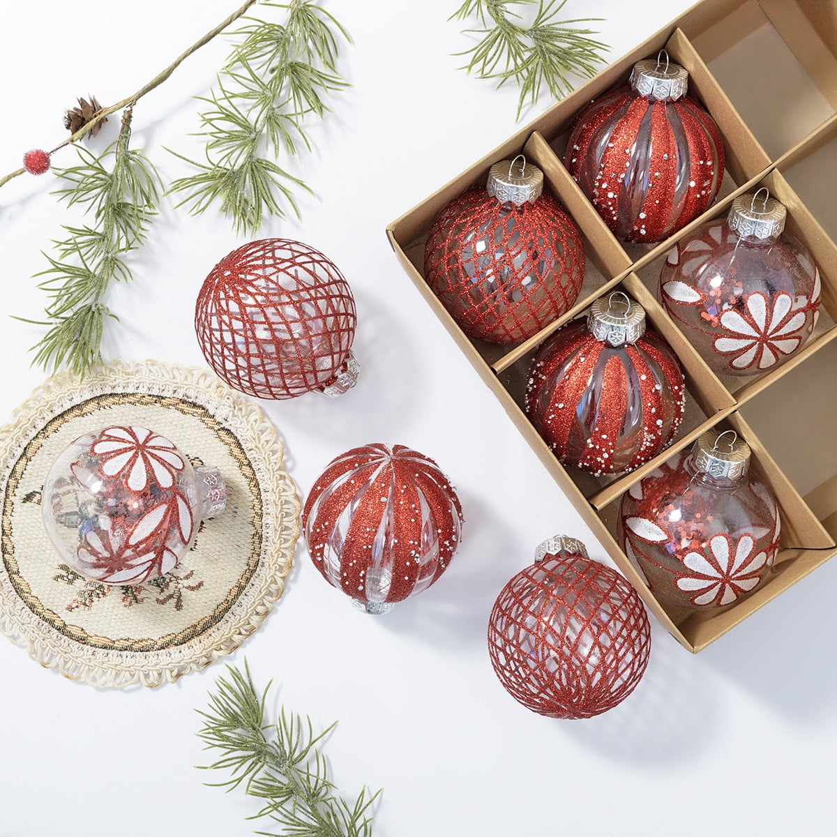 Mecorevxz 30 Pcs 3.15" Clear Plastic Christmas Fillable Balls with Lid ...