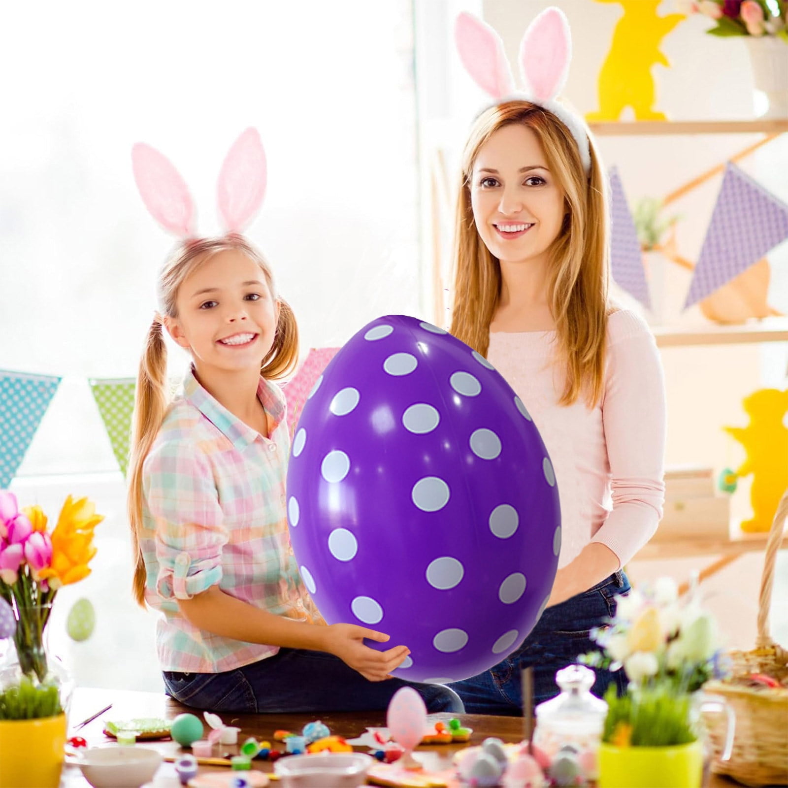 Mecorevxz Inflatable Easter Eggs Outdoor Easter Decorations Colorful ...