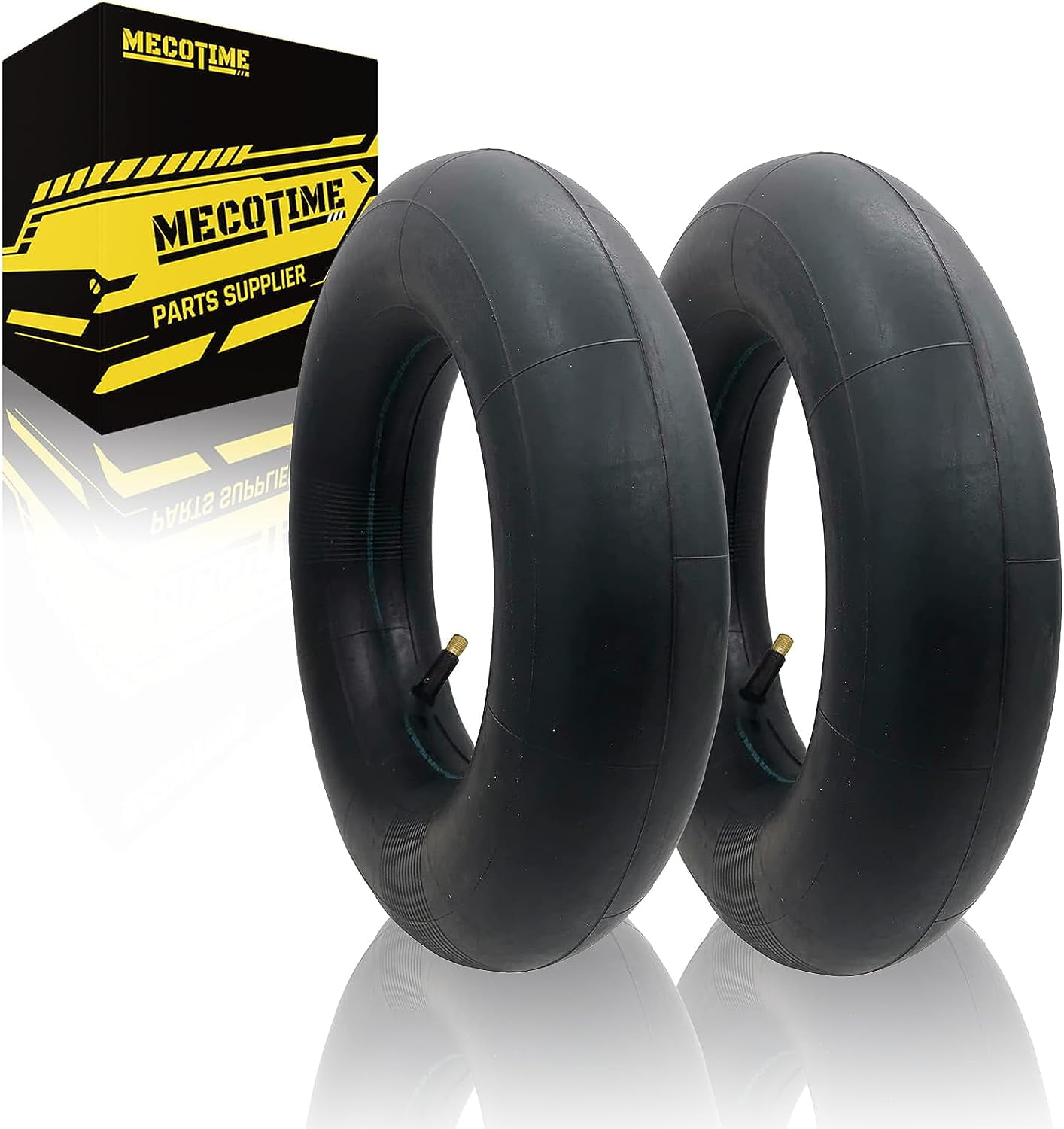 Mecotime 2 Packs 3.50-8 Inner Tube with Valve Stem for Wheelbarrow Tire ...