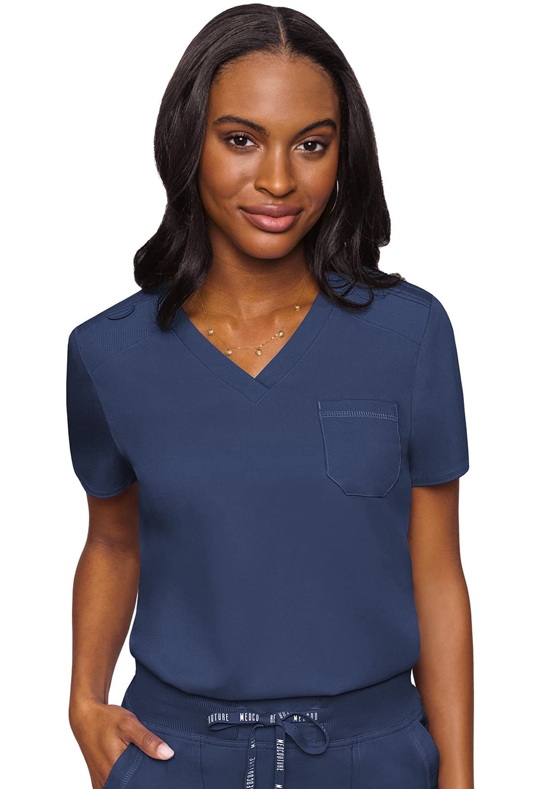 Med Couture Touch Scrubs Top For Women V-Neck Tuck In MC7448 - Walmart.com