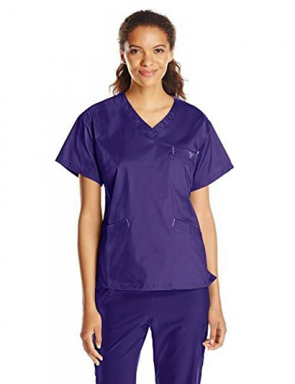 Med Couture Women's Signature Top, Plum/Lilac, Large - Walmart.com