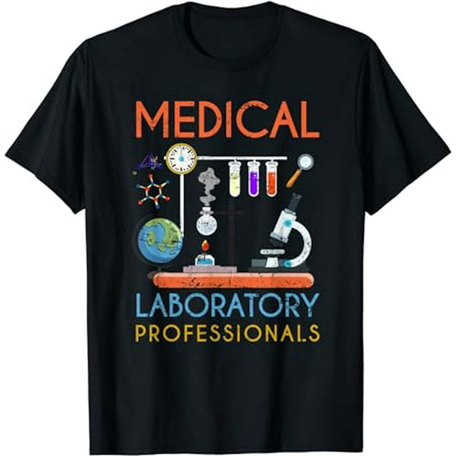 Med Lab Science Microscope Medical Laboratory Professionals T-Shirt ...