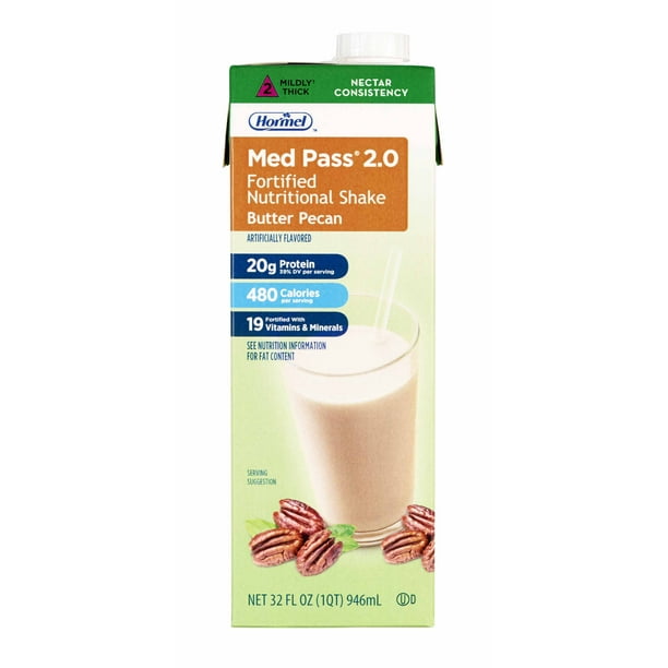 Med Pass 2.0 Butter Pecan Flavor 32 oz. Box Ready to Use, 46463 - Case ...