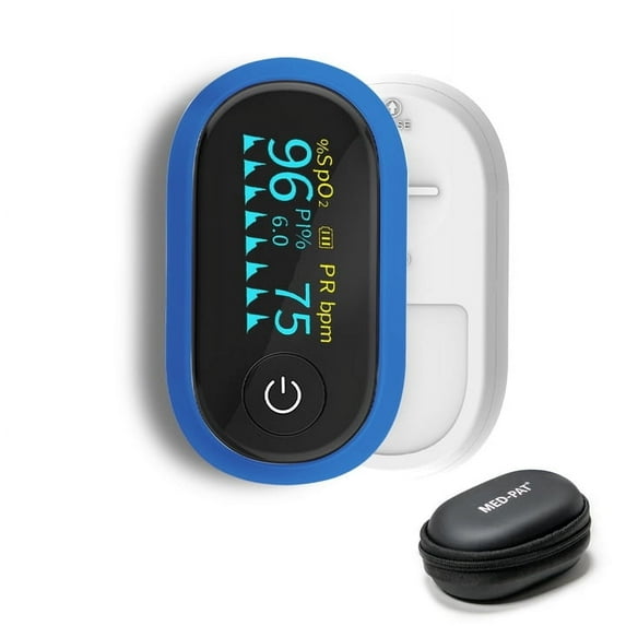 Med-Pat Finger Pulse Oximeter with Plethysmograph and Spo2 Sensor ...