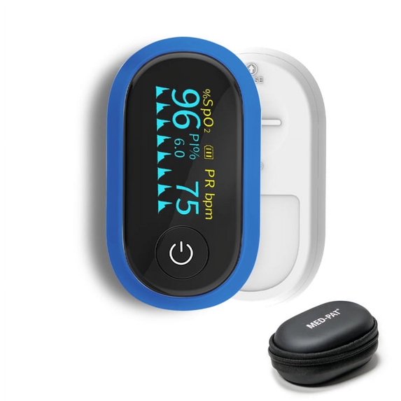 Med-Pat Finger Pulse Oximeter with Plethysmograph, SpO2 Sensor ...