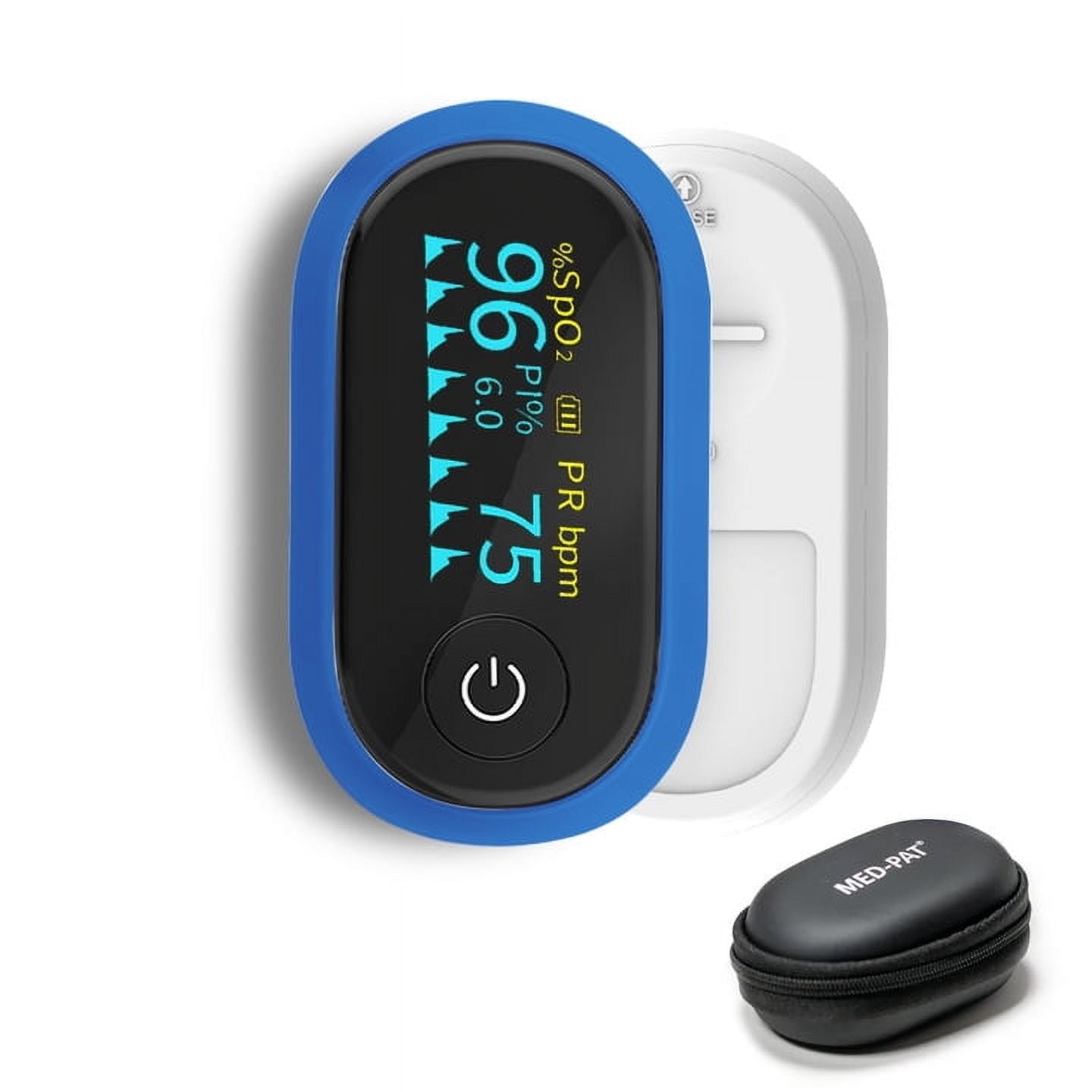 Med-Pat Pro-Grade Pulse Oximeter with Plethysmograph: SpO2, Heart Rate ...