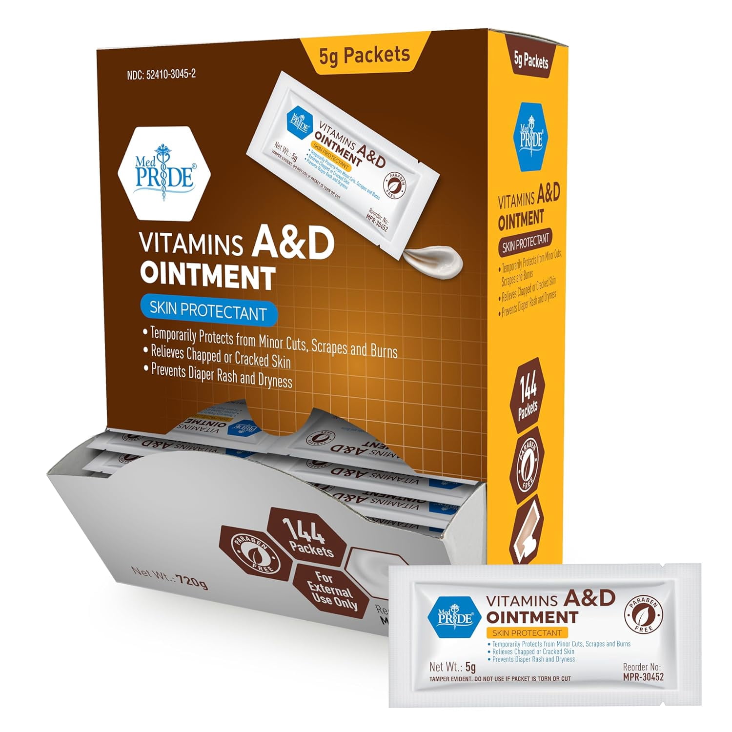 MedPride A&D Ointment 144ct Skin Protectant for Adults & Babies ...