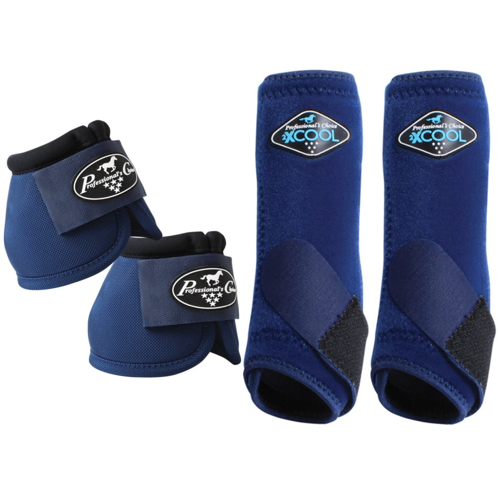 Med Professionals Choice 2XCOOL Ballistic Horse Front Bell Boots 4 Pack ...