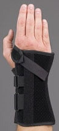 Med Spec V-Strap Wrist Support Brace, 8" Black, X-Small, Right Short ...