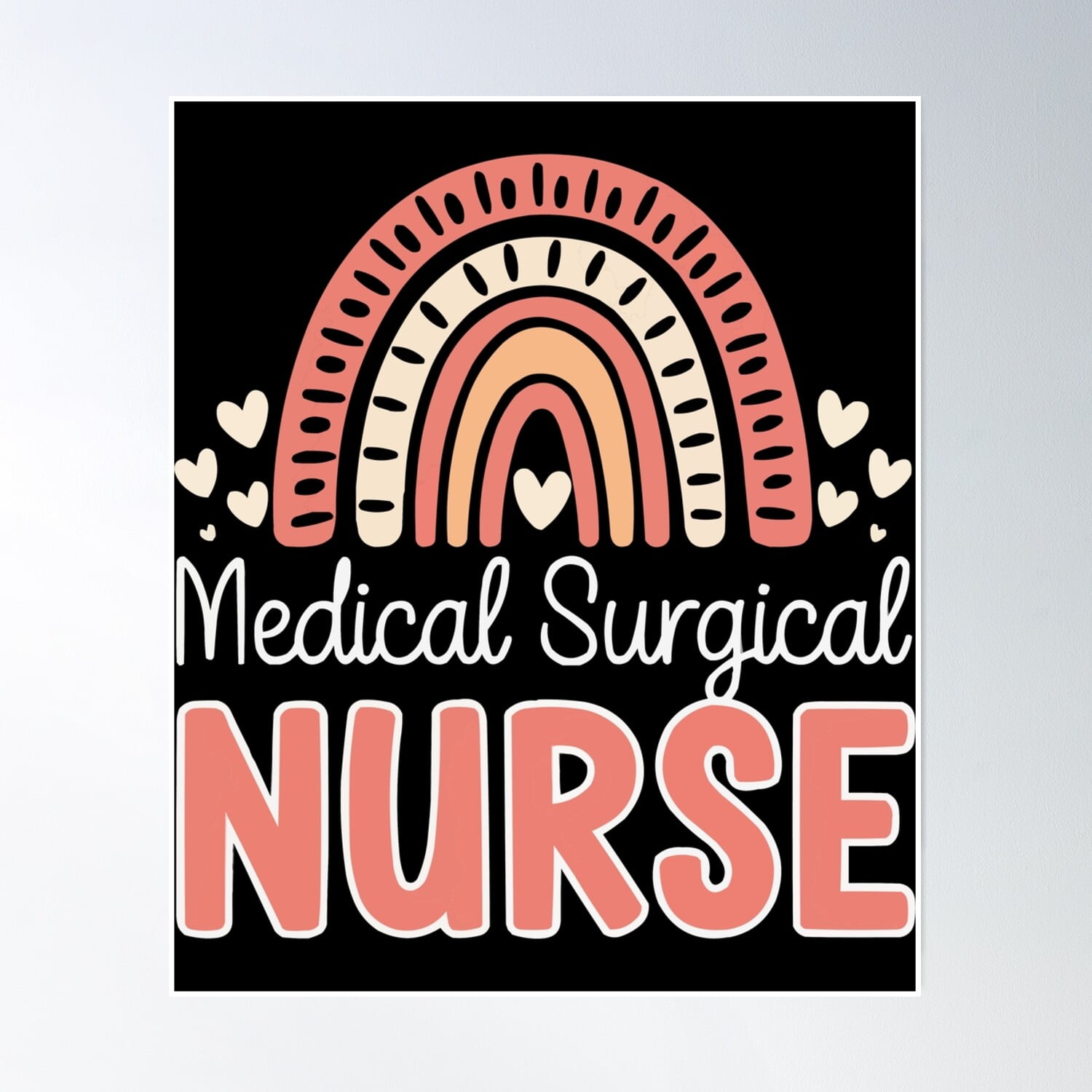 Med Surg Nurse Pastel Rainbow Poster Wall Art, Modern Wall Decor, 12x18 ...