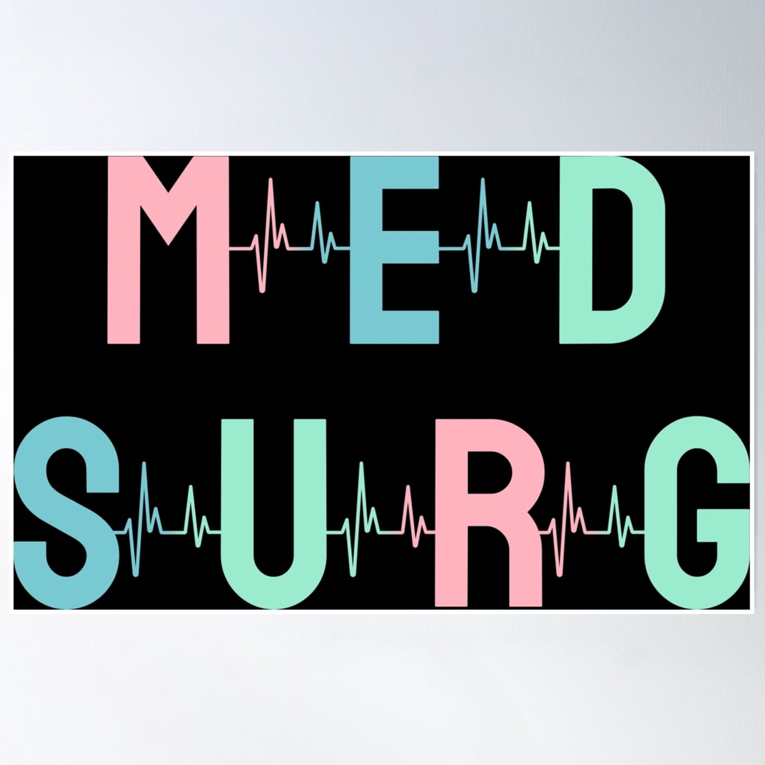 Med-Surg Poster Wall Art, Modern Wall Decor, 12x18 UNFRAMED - Walmart.com