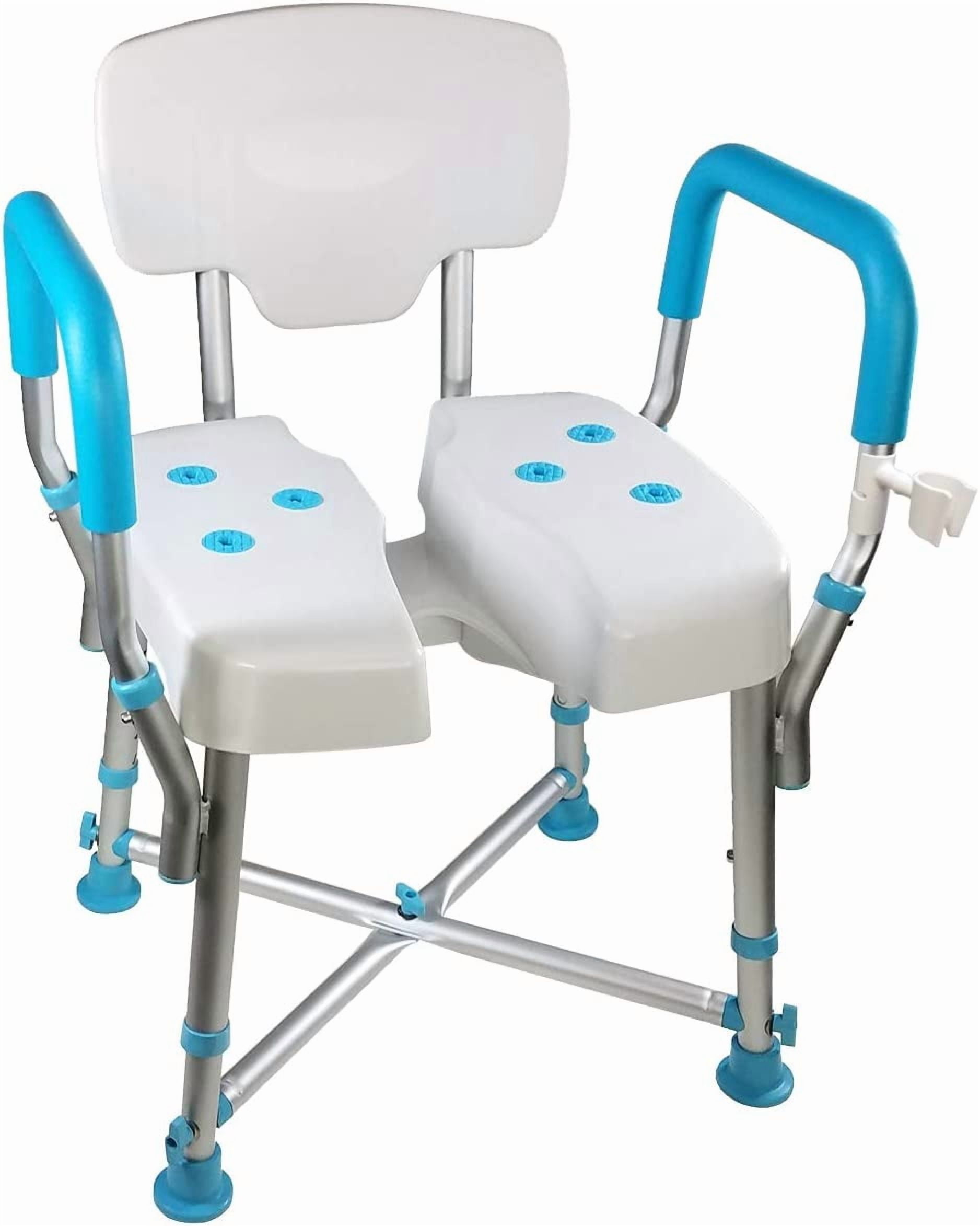 MedGear A-0273A DURA Hygienic Cutout Shower Chair with Back and Arm ...