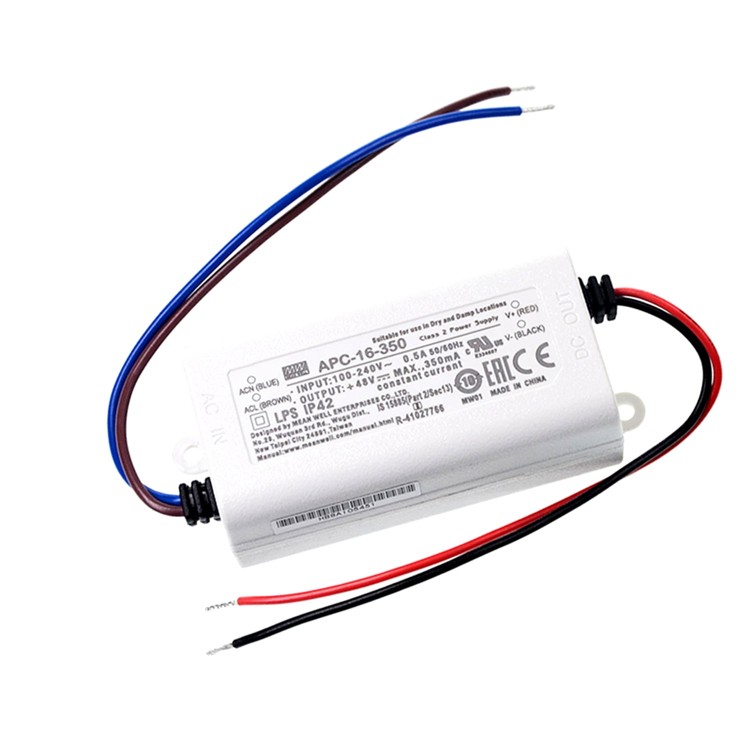 MedInnov 36V 350mA 16.8W Constant Current LED Driver - MEAN WELL APC-16-350 Compact & Efficient ...