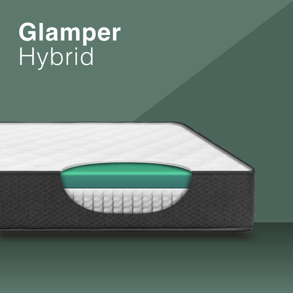 MedMattress RV Glamper Hybrid Mattress 60 x 74 x 10 Plush Foam Individually Wrapped Coils Non Skid Bottom Walmart