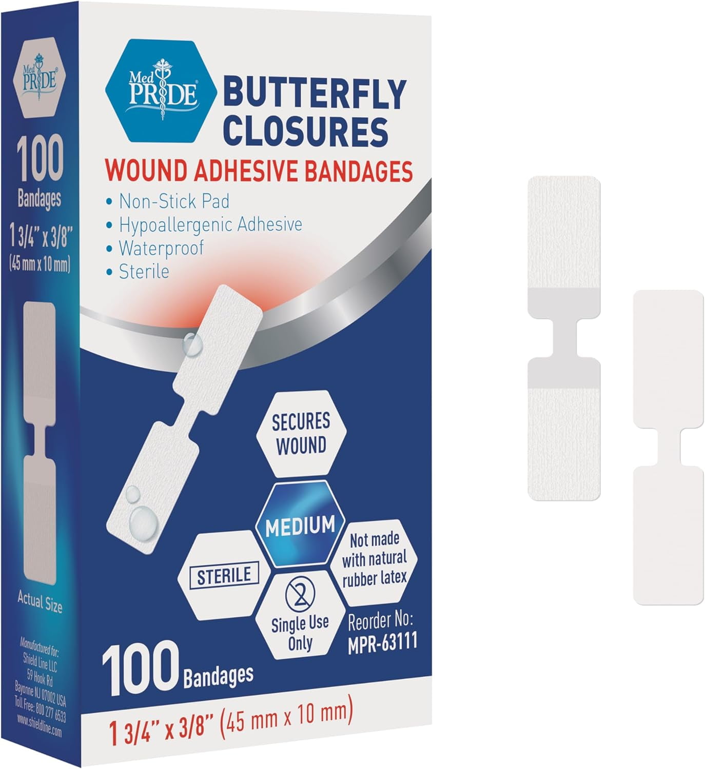 MedPride Adhesive Bandage, Butterfly, Fabric, 38 x Philippines | Ubuy