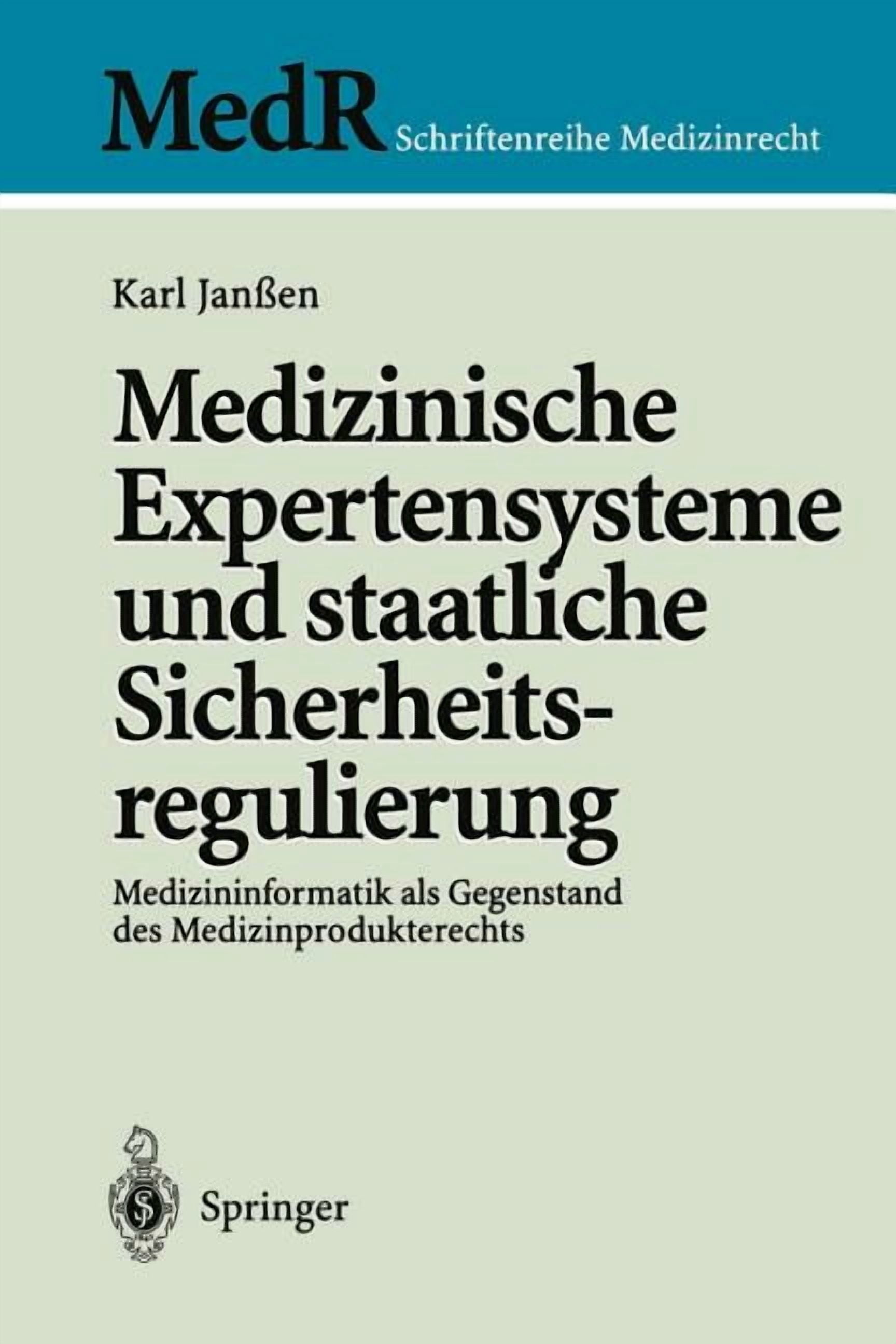MedR Schriftenreihe Medizinrecht Medizinische Expertensysteme Und ...