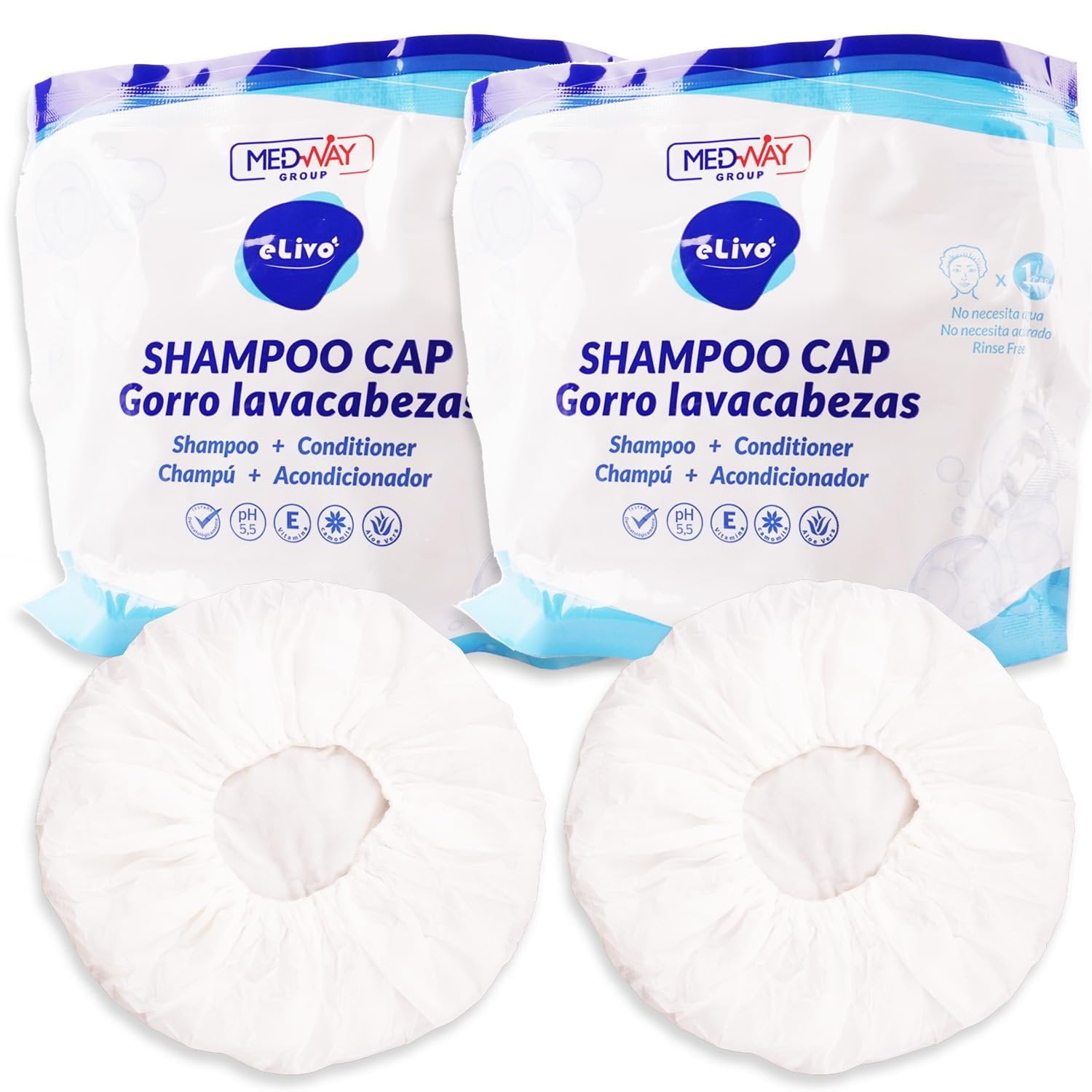 MedVance No Rinse Shampoo Cap Rinse Free Shower Cap that Shampoos ...
