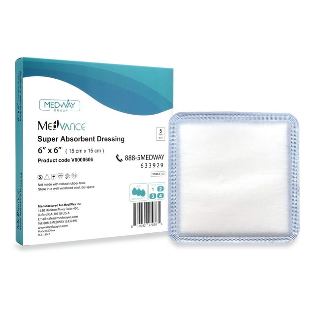 "MedVance Super Absorbent Wound Dressings, Medical Care for Surgical ...