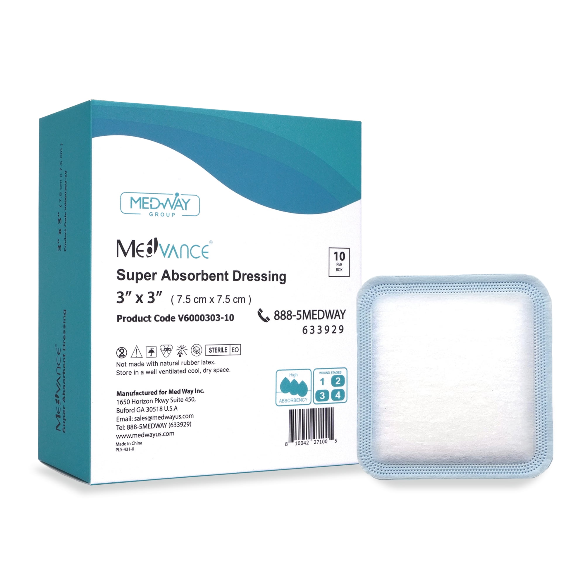 MedVance Super Absorbent Dressing, Non-Adhesive Pads for Wound Care ...