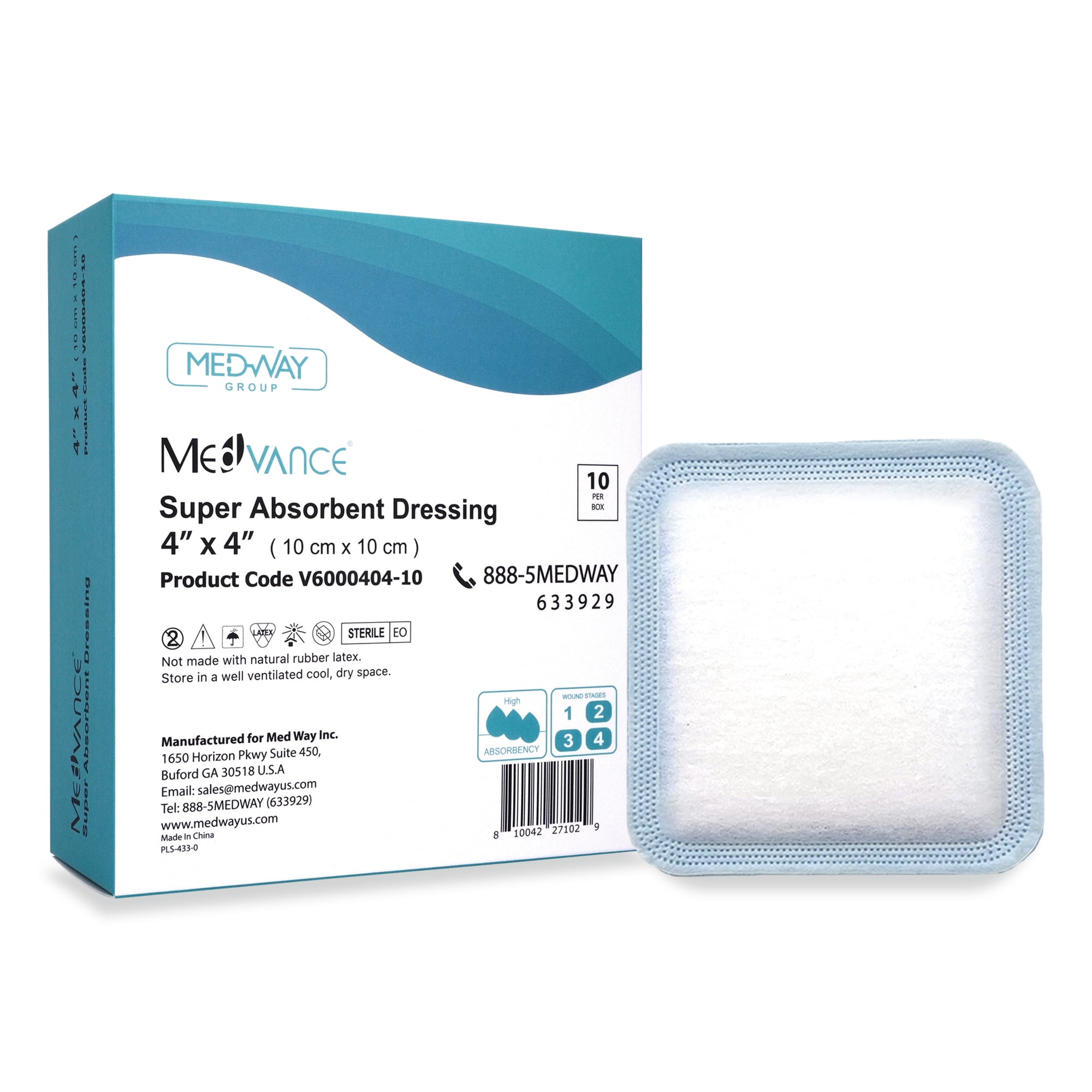 MedVance Super Absorbent Dressing, Non-Adhesive Pads for Wound Care ...