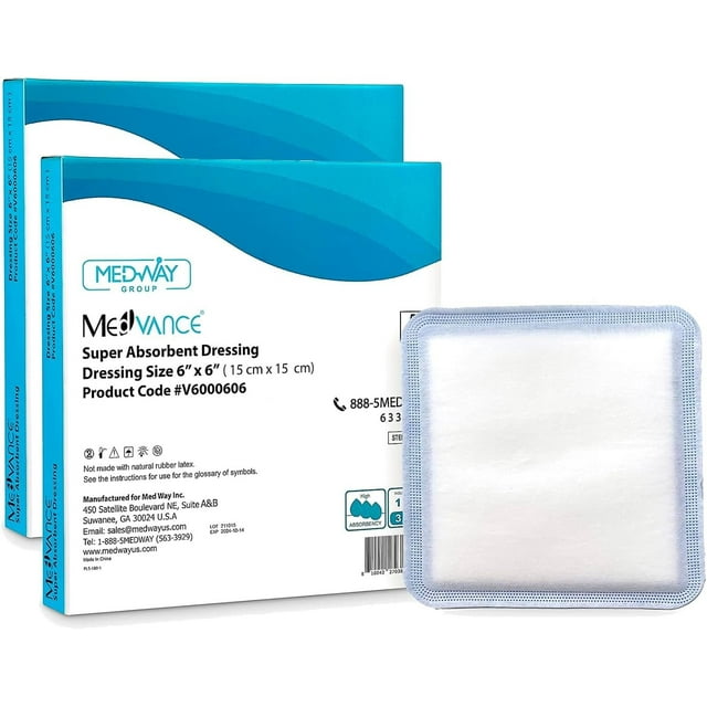 MedVance Super Absorbent Dressing, Non-Adhesive Pads for Wound Care ...