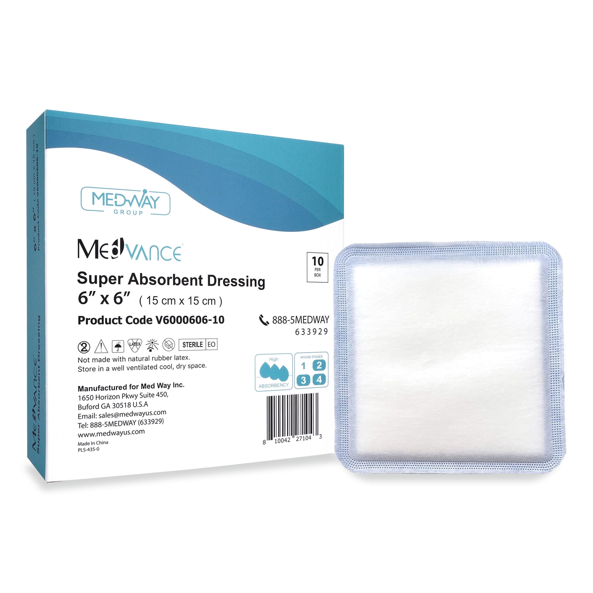 MedVance Super Absorbent Dressing, Non-Adhesive Pads for Wound Care ...