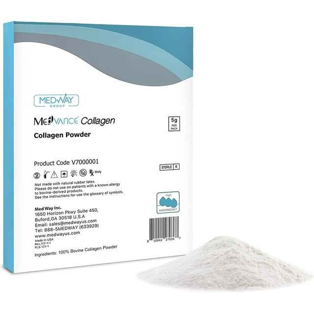 MedVance Collagen Wound Care Powder - Odorless & Colorless, 1g per Pack ...