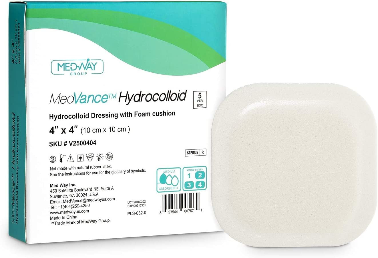 "MedVance TM Sterile Hydrocolloid Bandages - Non-Stick Wound Dressing ...