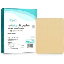 Mepilex Soft Silicone Absorbent Foam Dressing 4" x 8" Rectangular ...