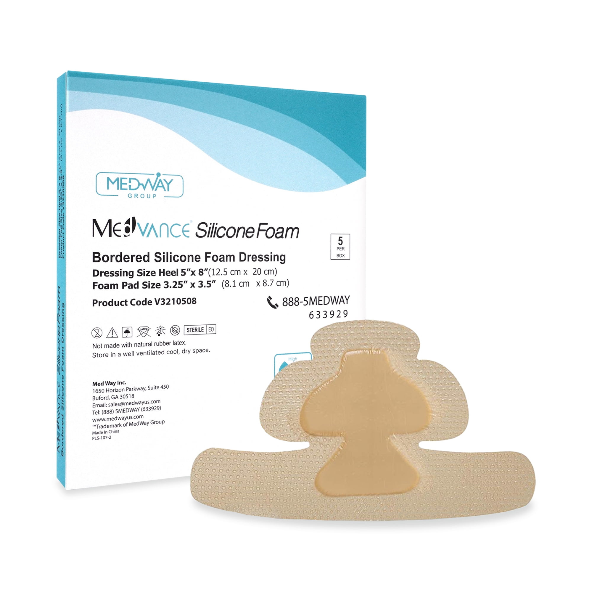 MedVanceTM Silicone - Bordered Foam Dressing for Wounds, Heel/Elbow ...