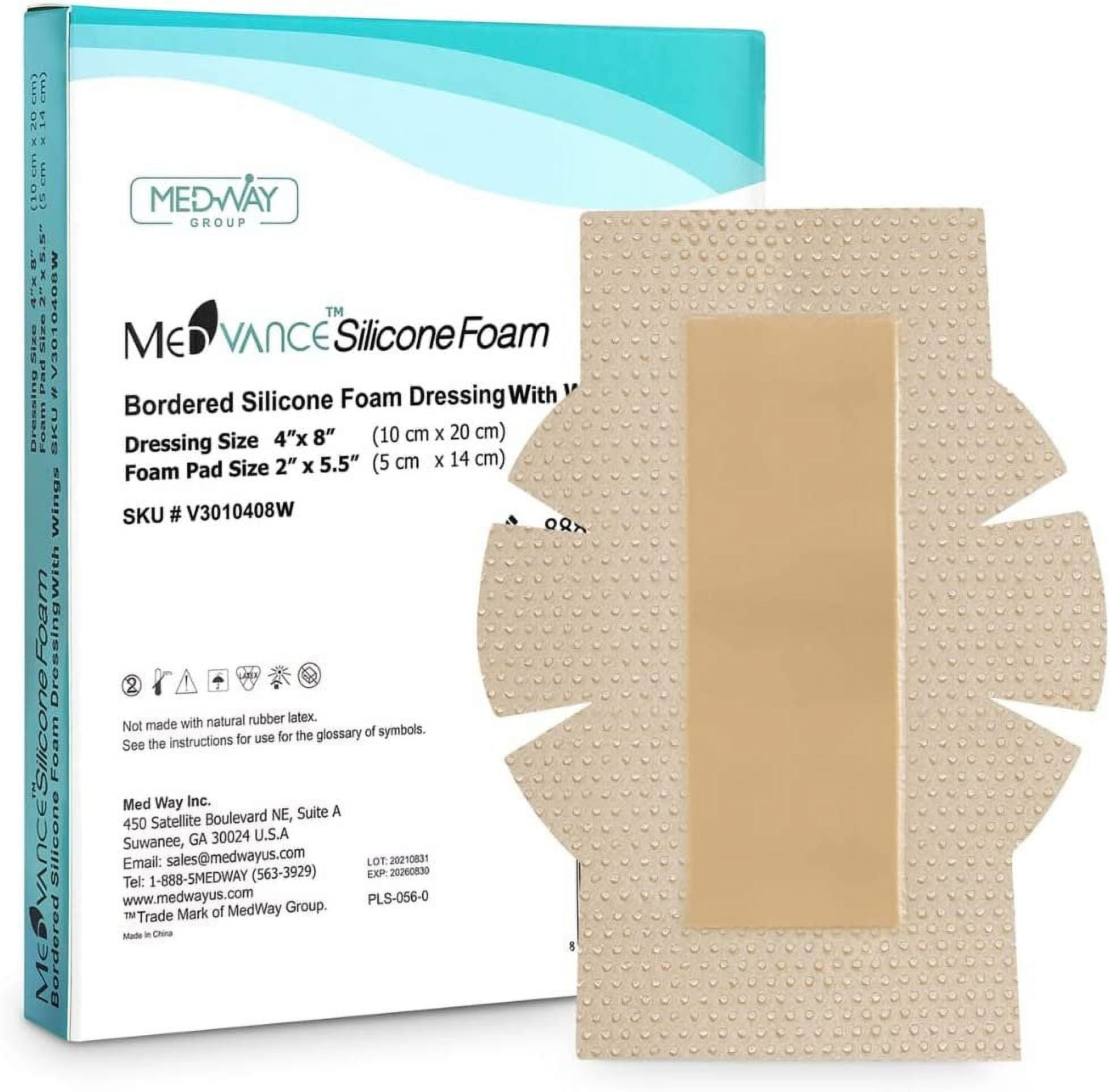 MedVanceTM Silicone - Bordered Silicone Adhesive Foam Dressing, Post ...