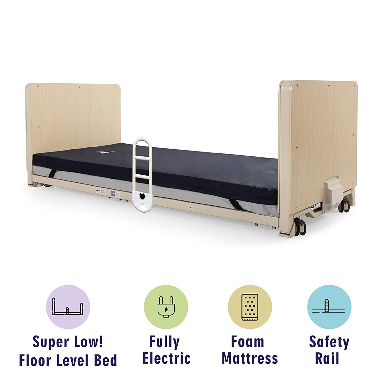 Medacure Super Low Full Electric Hospital Bed - Lowest Bed, Goes Down ...