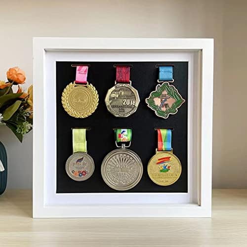 Medal Display Box, Shadow Box for Medals, 6 Medal Display Frame, Wooden ...