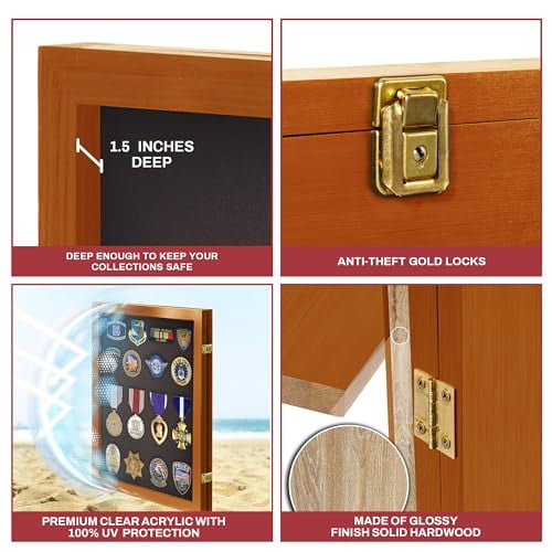 Medal Display Case Small- Award Display Case, Patches Display Cabinet ...