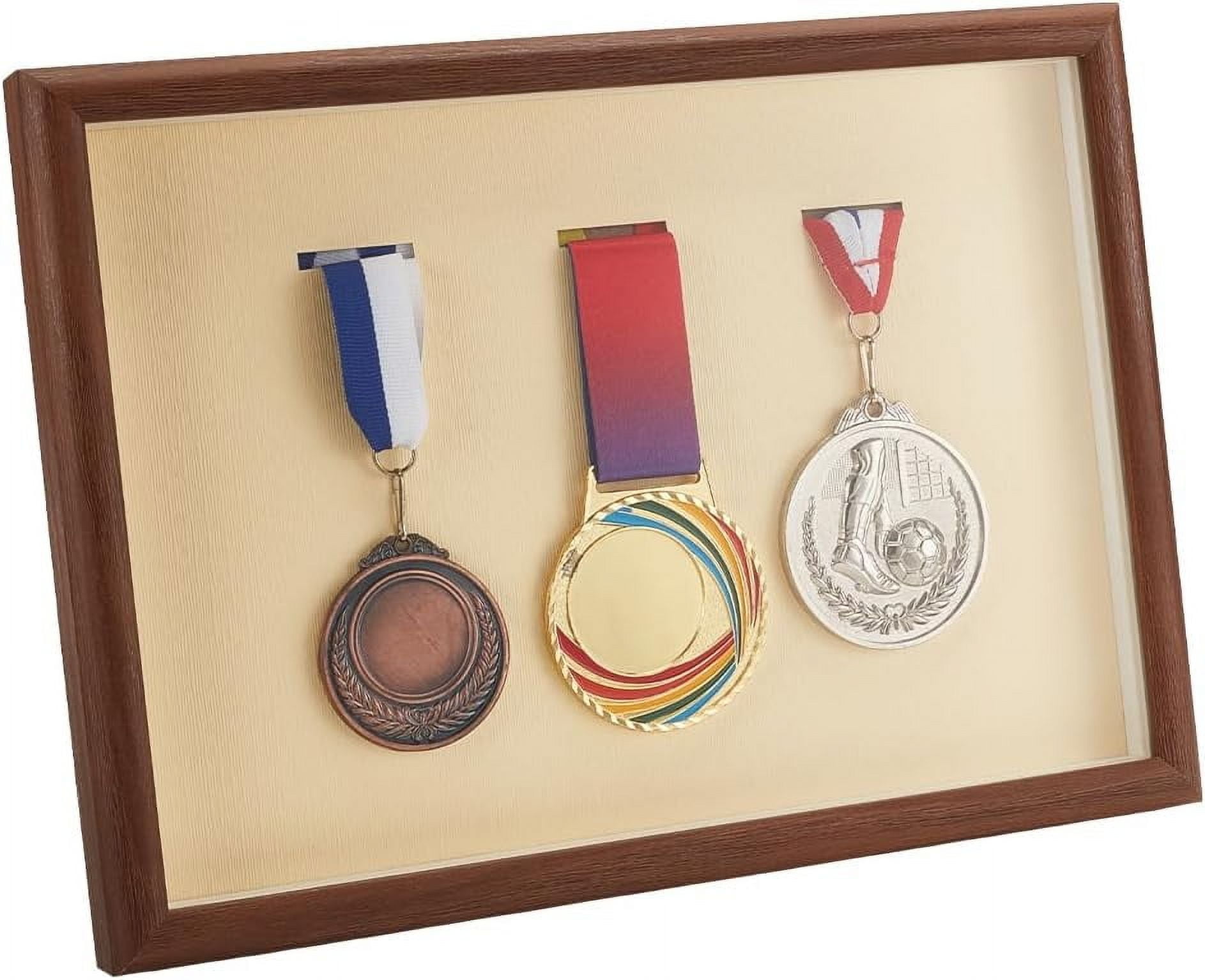 Medal Display Case Wood Medal Display Frame Medal Storage Box with ...