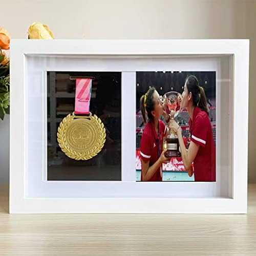 Medal Display Stand,Box Frame,Shadow Box for Medals,Race Bibs and Photo ...