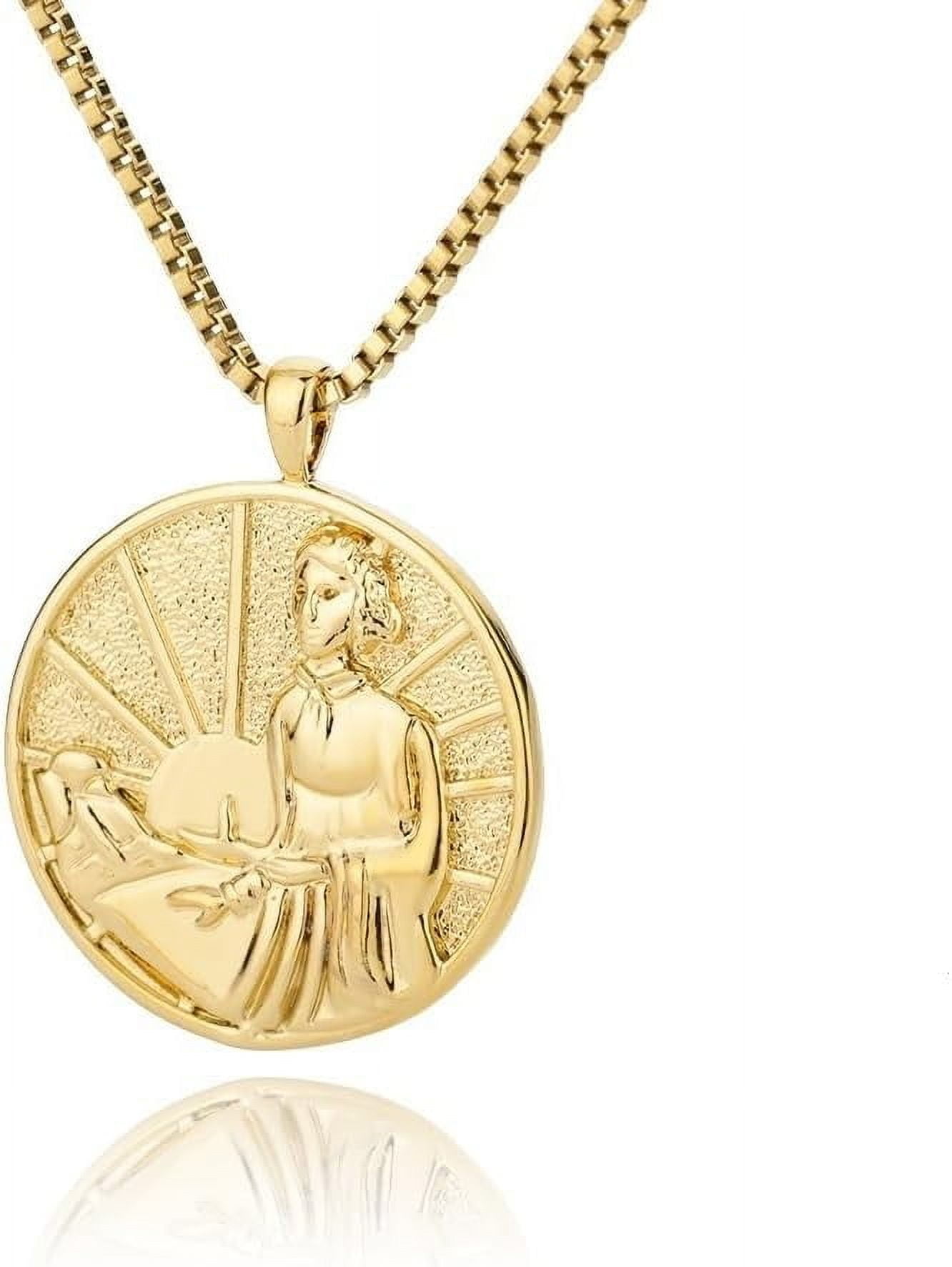 Medal Florence Nightingale Hecate 18K Gold Plated Coin Necklace,Merit ...
