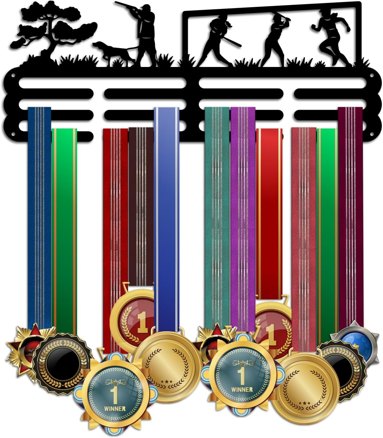 Medal Hanger Display Baseball Medal Holder Rack Wall Mount Hanger Decor ...