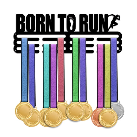 Medal Hanger Display Born to Run Medal Holder Rack Medal Hanger Awards ...