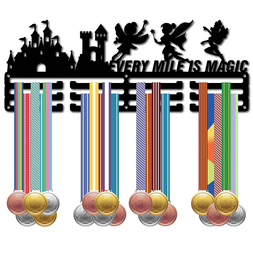 Medal Hanger Display Medal Holder Rack Angel Fairy Castle Sports Metal ...