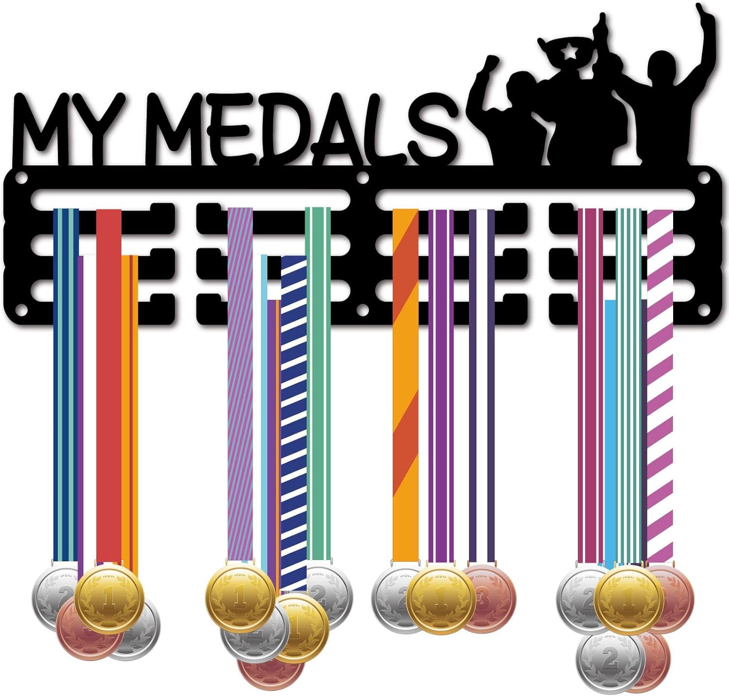 Medal Hanger Display Sports Medal Holder Rack Iron Frame Hooks Hanging ...