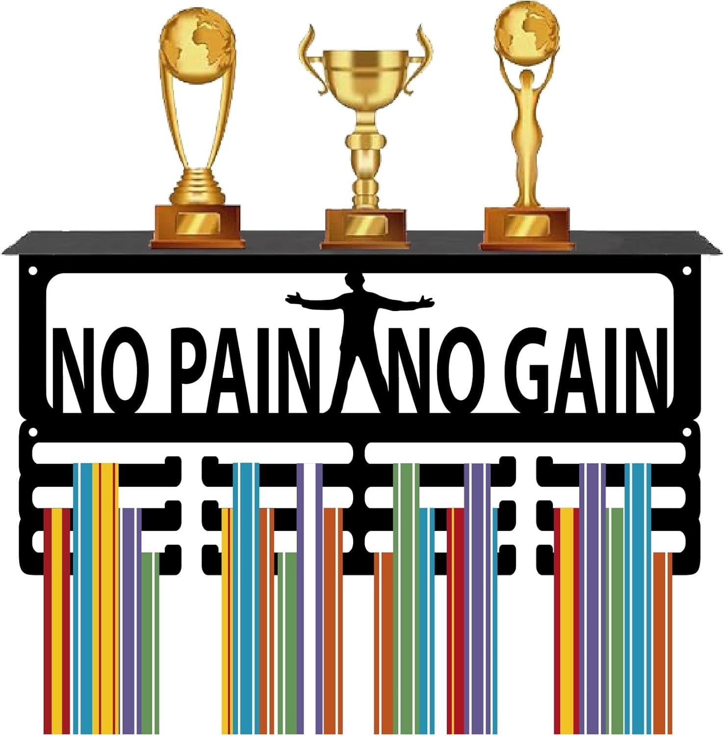 Medal Hanger Display Trophy Shelf Medal Holder with Shelf Stand Sports ...