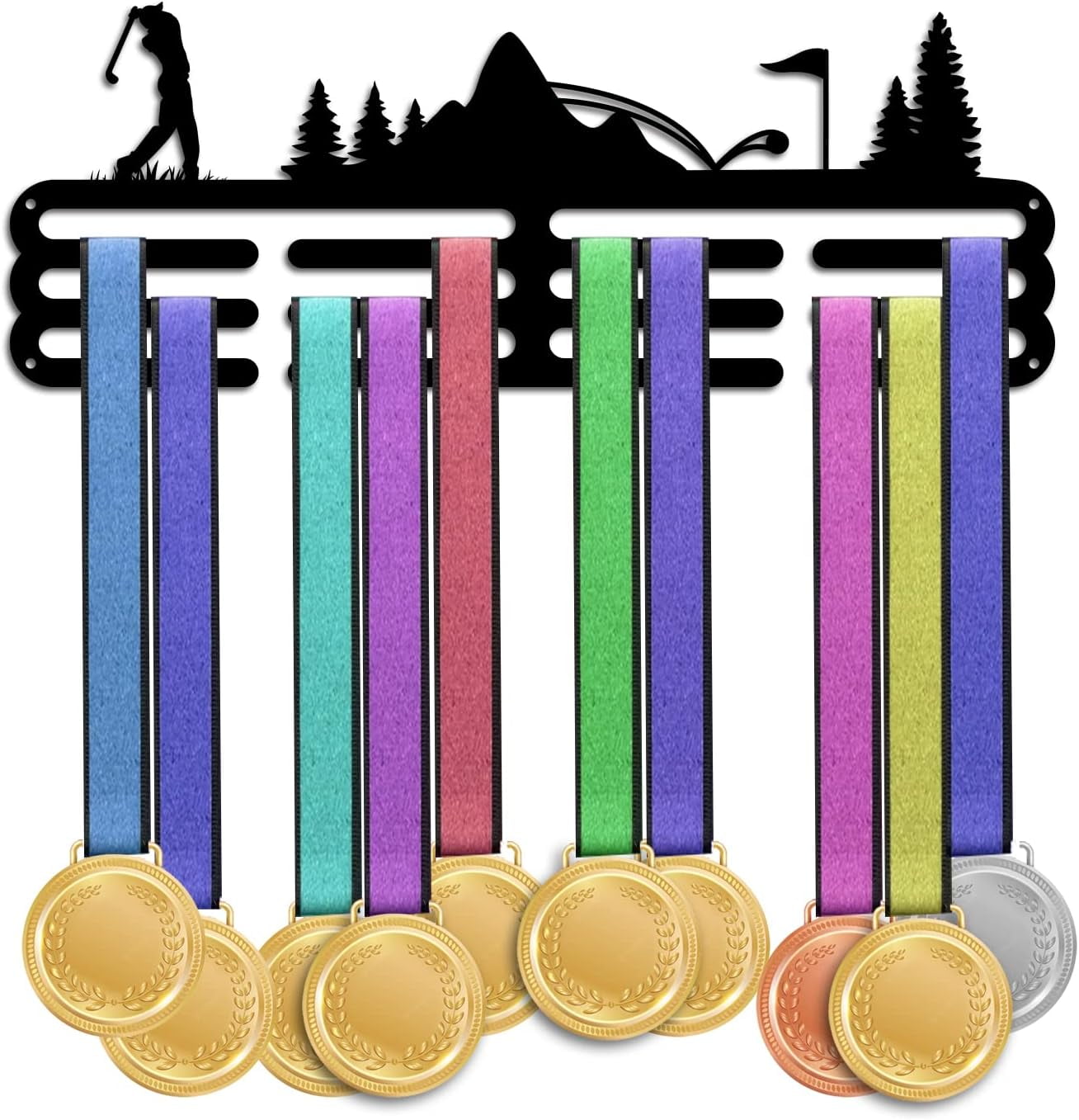 Medal Hanger Holder Display Rack Playing Golf Medal Hanger Awards ...