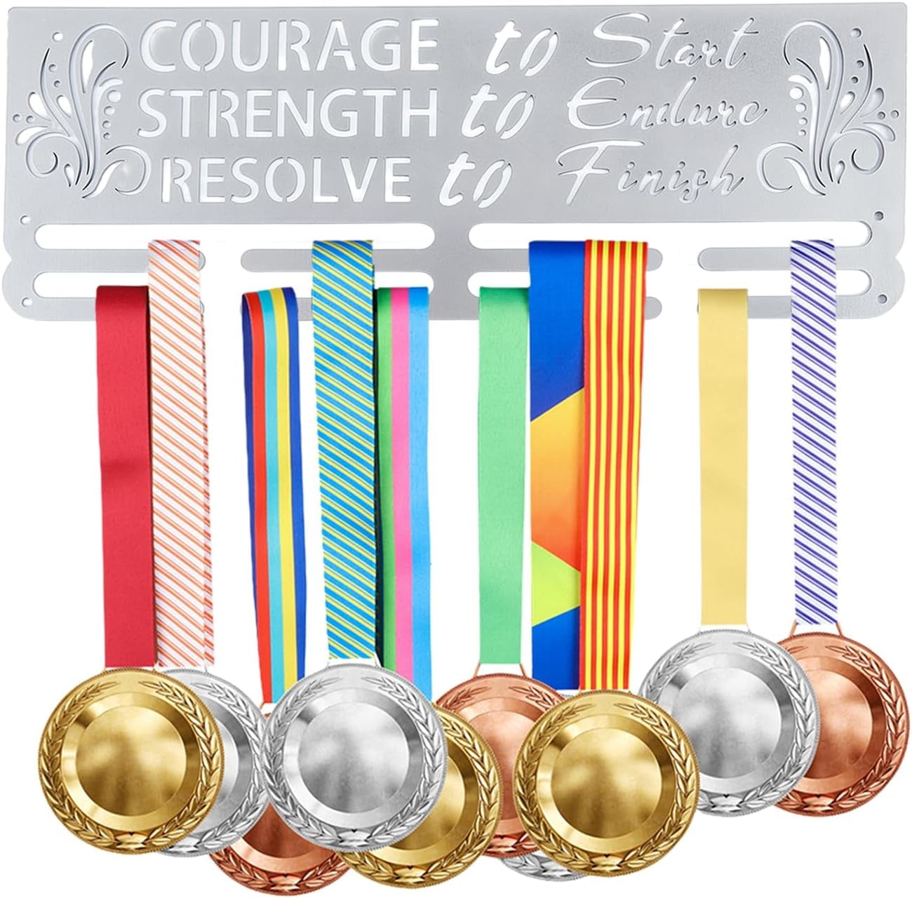 Medal Hanger Running Sports Wall Mounted Platinum Courage Strength ...