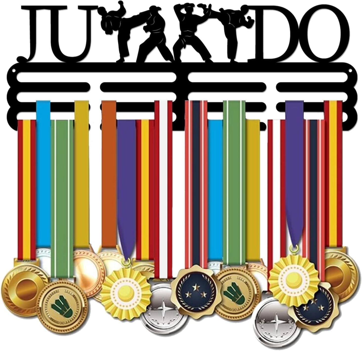 Medal Hanger Sports Medals Holder Personalised Award Black Metal Rack ...