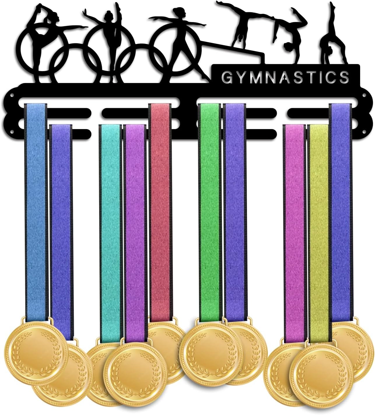 Medal Holder Display Gymnastics Medal Hanger Award Ribbon Hanger Tiered ...