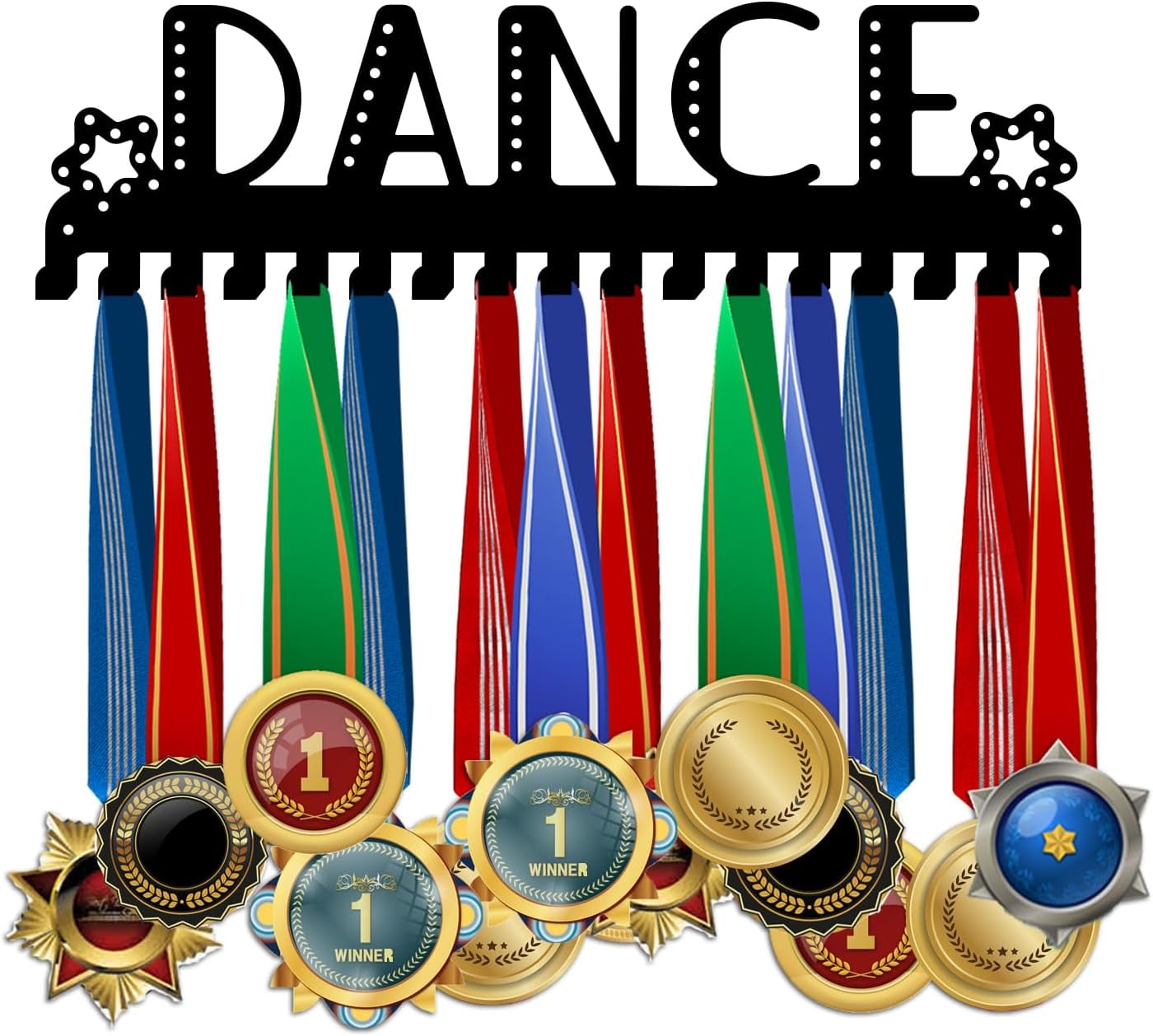 Medal Holder Display Hanger Dance Hanger Display 17 Hooks Metal Medal ...