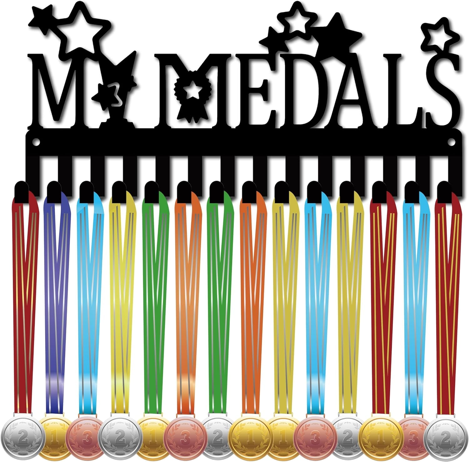 Medal Holder Display Medal Hanger Rack Hooks Small Iron Frame Wall ...