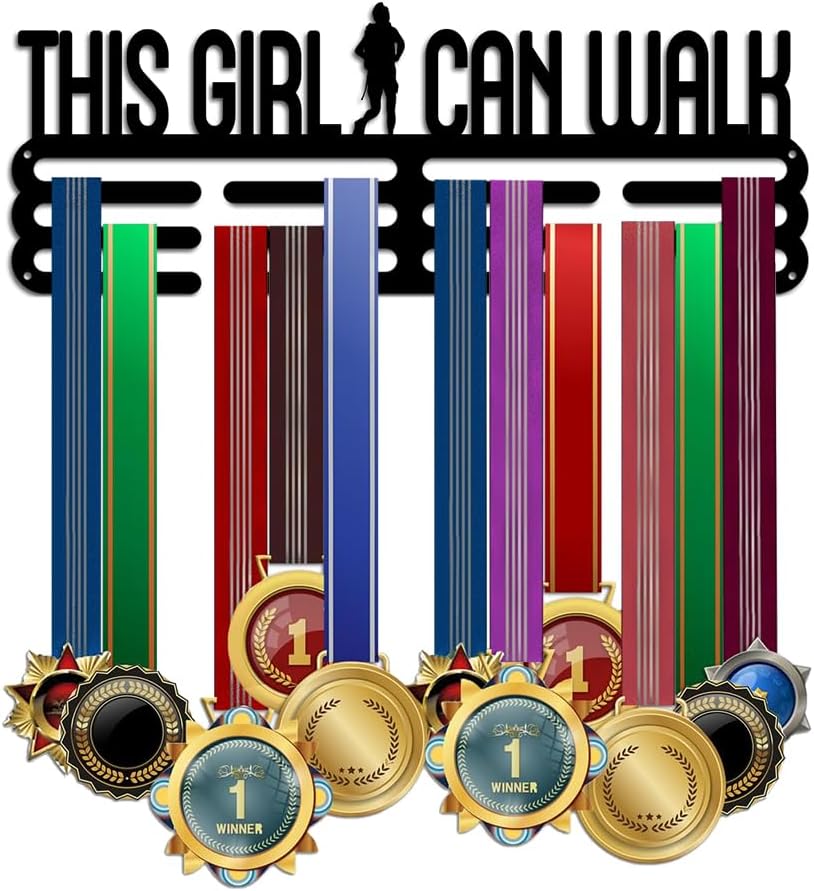 Medal Holder This Girl Can Walk Medal Hanger Award Ribbon Hanger 3 ...