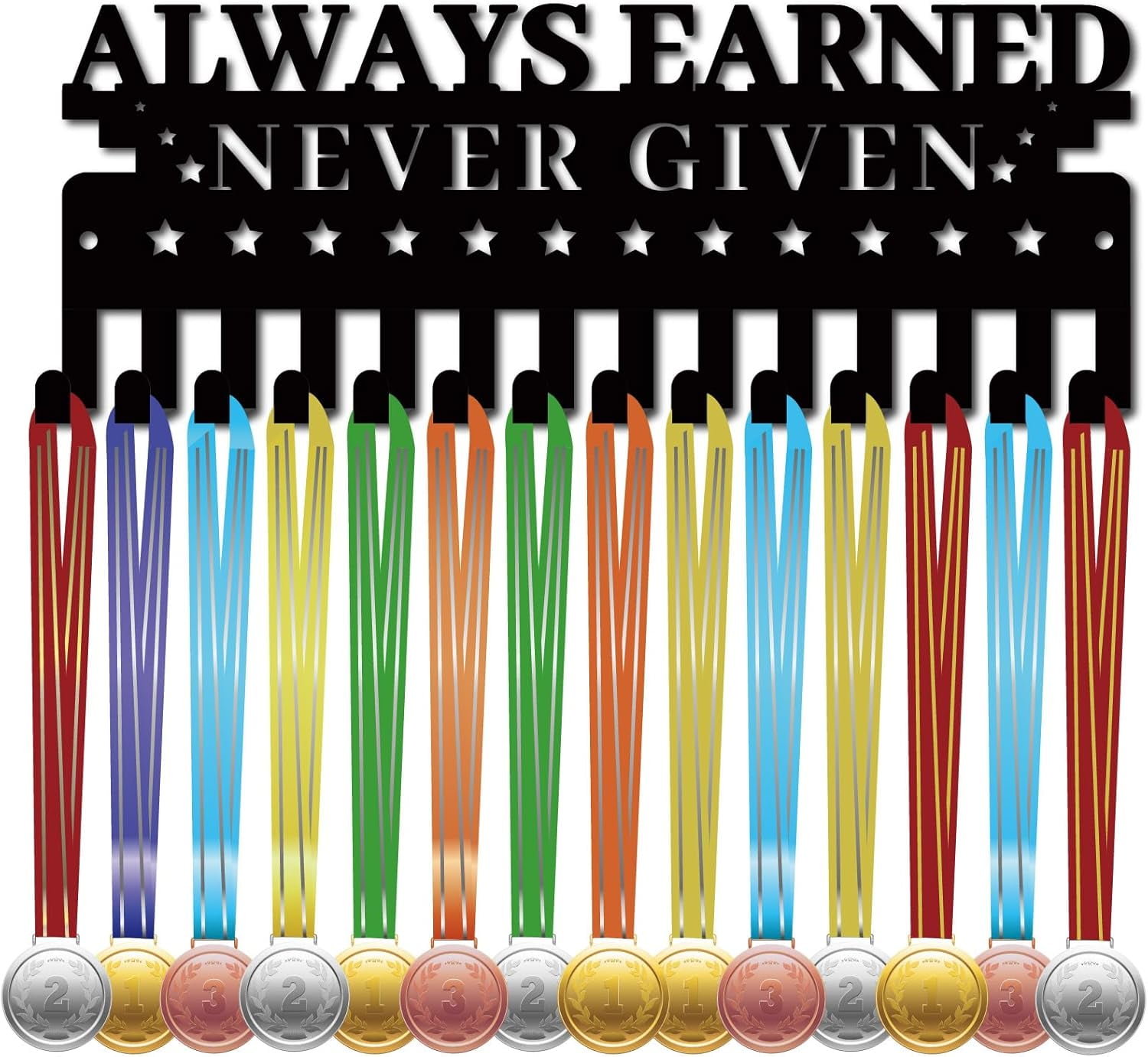 Medal Holder Hanger Medals Display Rack Black Metal Small Medal Shelf ...